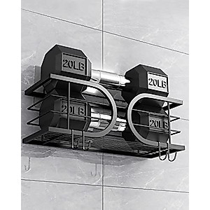 Shower Caddy, Adhesive Shower Shelves Organizer, No Drilling Bathroom Shower Rack Storage, SWIFTSHARK Wall Mounted Stainless Steel Bathroom Organizer, Shower Shelves for Inside Shower, Rustproof Matte Black Bathroom Shelves - [2 Pack]