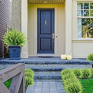 ZEOSTARO 12 Bundles Artificial Plants, Fake Boston Fern Greenery Outdoor UV Resistant No Fade Faux Plastic Plants Garden Porch Window Box Decorating