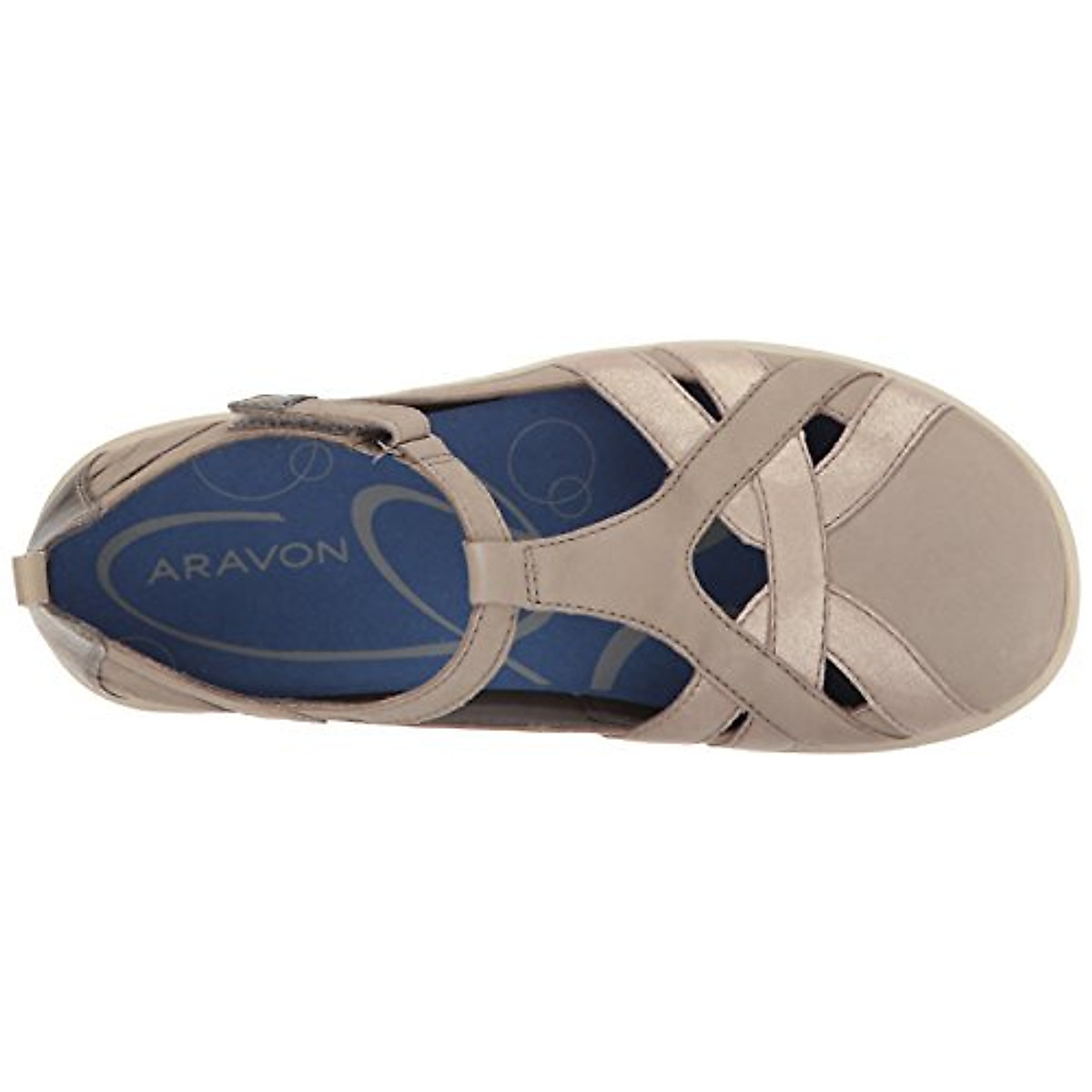 Aravon Women's Beaumont Fisherman Sandal, Stone, 7.5 Narrow