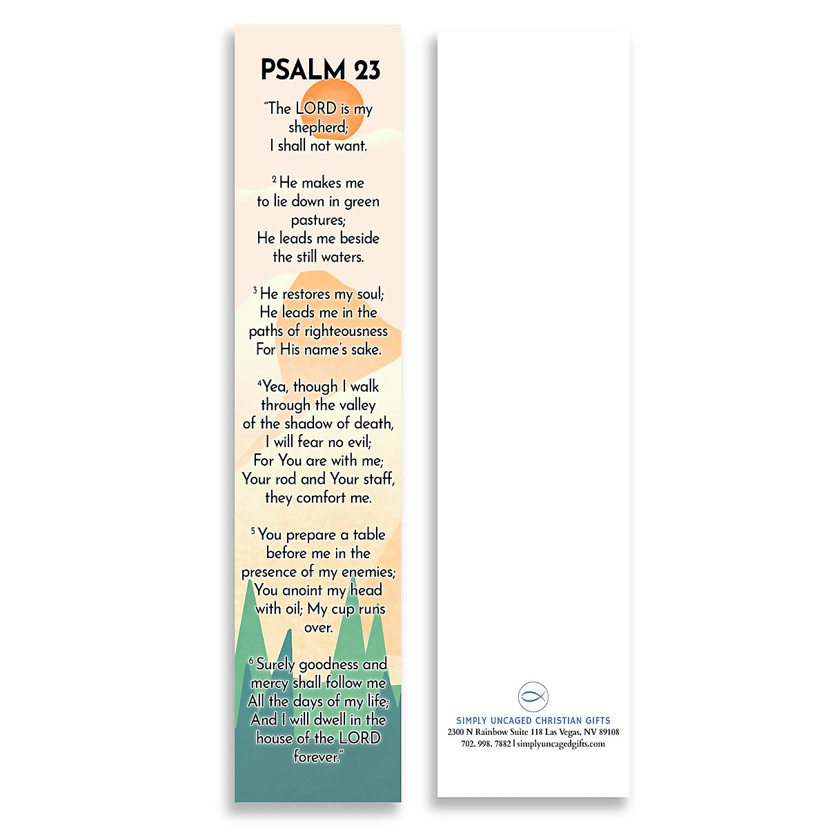 Bible Verse Psalm 23 Christian Bookmarks, Christian Bookmark, Page Marker divider, Christian Gifts for All Occasions (Pack of 12)