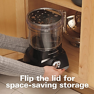 Hamilton Beach Food Processor & Vegetable Chopper for Slicing, Shredding, Mincing, and Puree, 8 Cup, Black