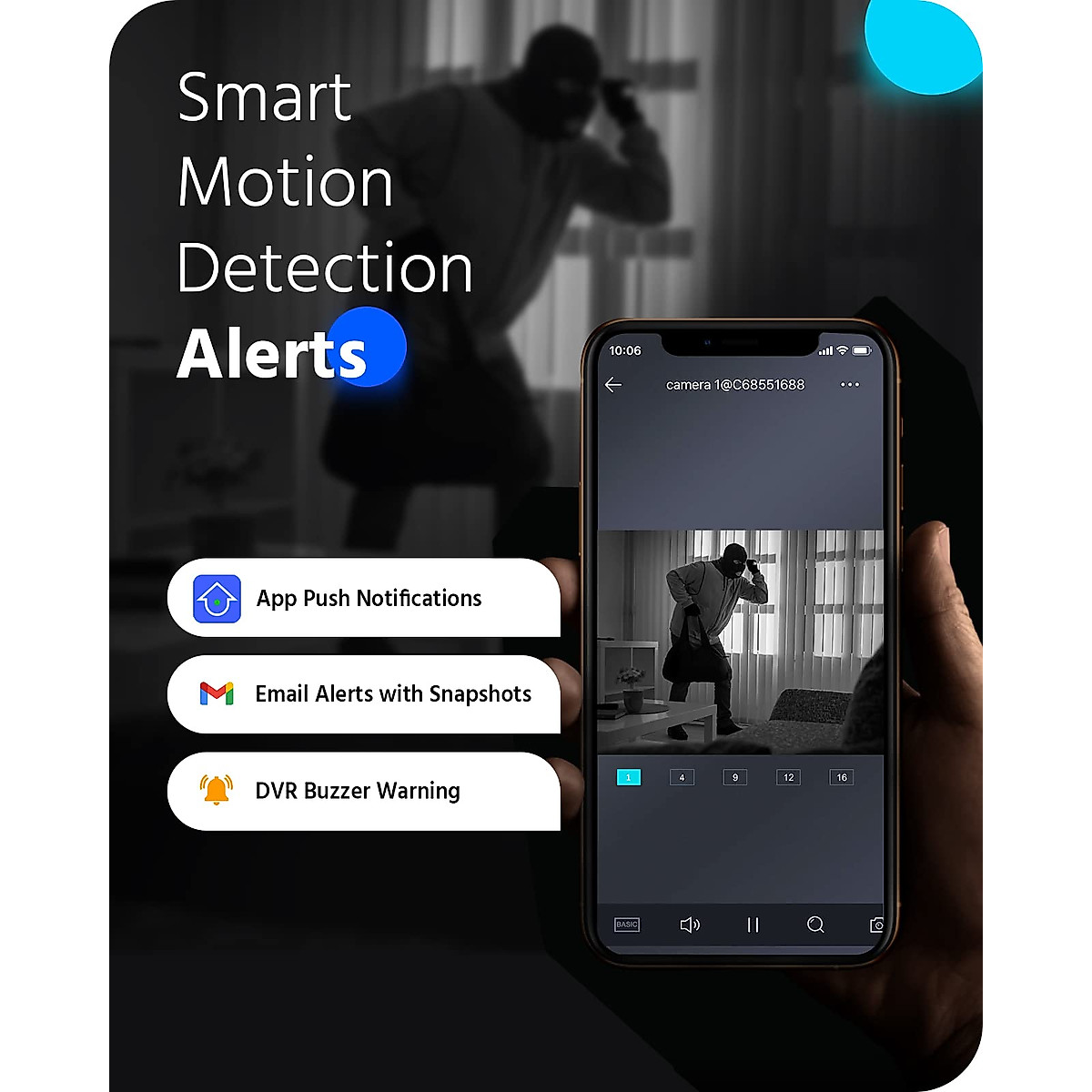 ANNKE 16 Channel 1080P Lite Video Security System DVR with 2TB Hard Drive and (12) HD 1080P Indoor Outdoor Cameras with IP66 Weatherproof Housing, 100ft Super Night Vision