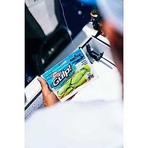 Berkley Gulp! Swimming Mullet Soft Fishing Bait, Glow/Orange, 4in