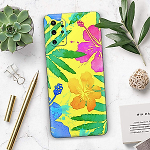 DesignSkinz Tropical Fluorescent v2 Protective Vinyl Decal Wrap Skin Cover Compatible with The Samsung Galaxy S20 (Screen Trim & Back Glass Skin)