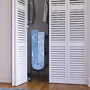 AZURFA Folding Bed with Mattress, 5 Inch Mattress and Metal Bed Frames, Portable Rollaway Guest Bed with Caster Wheels, Twin