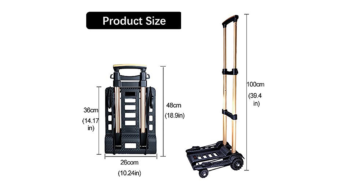Compact Folding Hand Truck - 155lbs Capacity Dolly
