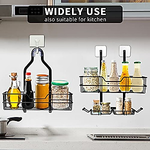 INSEAM Shower Caddy Bathroom Hanging Shower Caddy Over Shower Head, Shower Rack Rustproof with Hooks for Towels, Shampoo, Conditioner and Soap