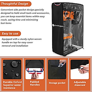 Benchtop Drill Press Cover,Suitability Drill Press Cover for Most Table 12-Inch Drill Press on the Market,Side with Transparent PVC Design,Black