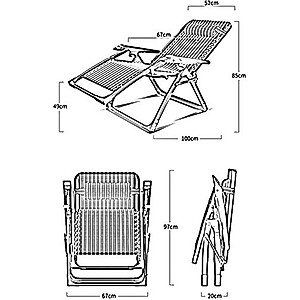 Lightweight Camping Chairs Garden Loungers Folding Chair Deck Chair Recliners,Zero-gravity-locked Terrace Outdoor Lounger Chair with Adjustable Home Chair，with Headrest Support 400lbs ( Color : C )
