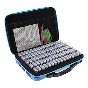ULTNICE Portable Jewelry Organizer DIY Diamond Storage Box 80 Slot 5D Tools Box for Embroidery Craft Jewelry Beads Rhinestones Organizer Jewelry Organizer Clear