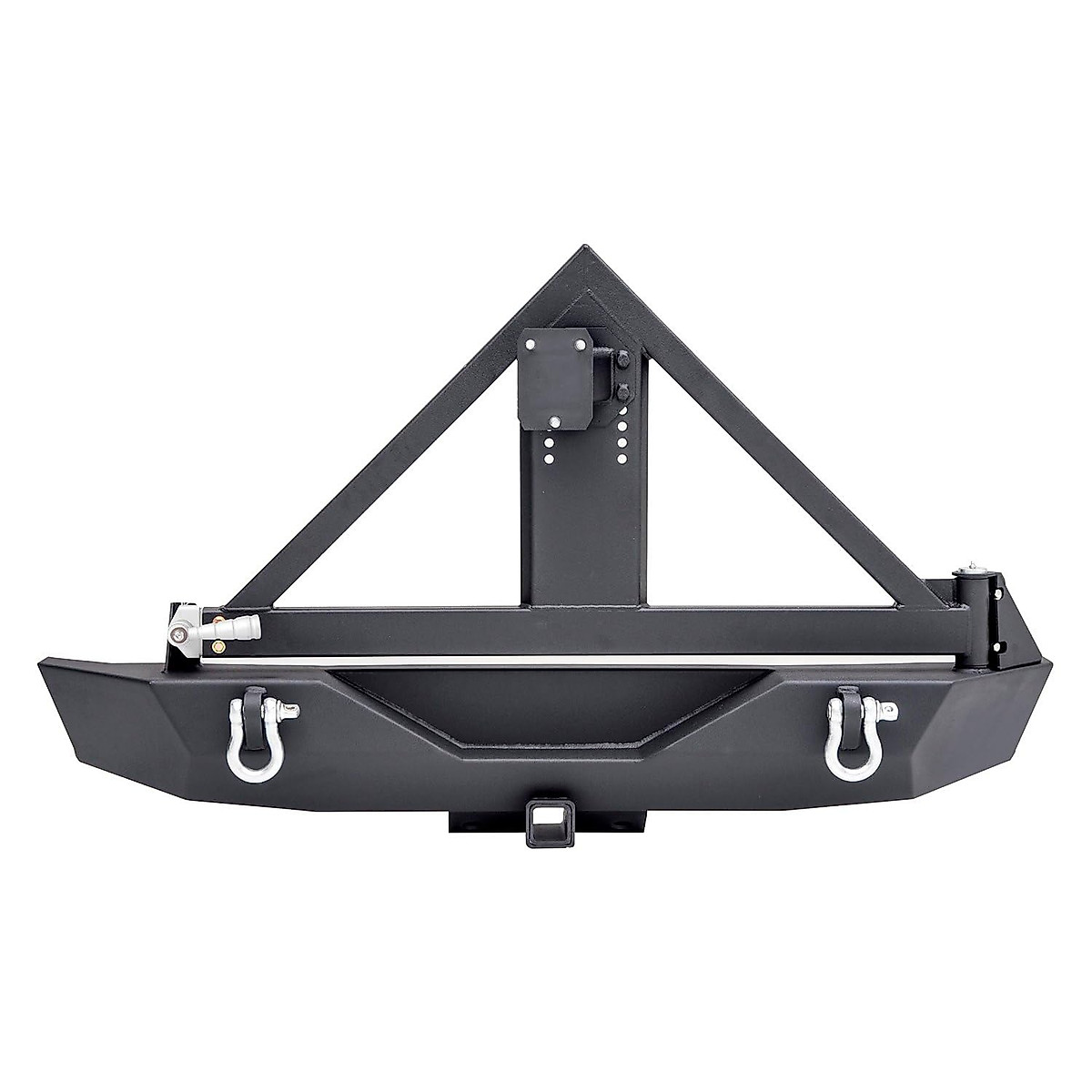 Smittybilt XRC Gen 1 Rear Bumper with Hitch and Tire Carrier (Black) - 76856