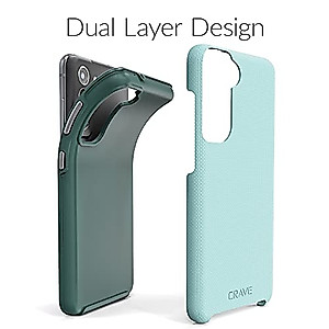 Crave Dual Guard for Samsung Galaxy S21 FE Case, Shockproof Protection Dual Layer Case for Samsung Galaxy S21 FE, S21 FE 5G - Aqua