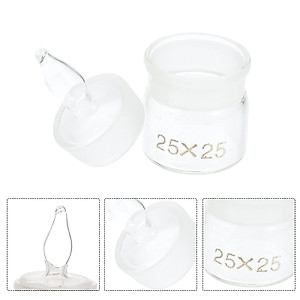 POPETPOP Laboratory Sampling Glass Weighing Bottle: 5pcs Clear Specific Gravity Bottles Equipment Laboratory Supply Weighing Holder Iwith Interchangeable Ground Stopper