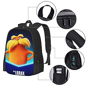 NALCKA The Anime Lorax Backpack Large Capacity Leisure Travel Backpack Book Bag Outgoing Daypack 12.5x5.5x16.5 inch