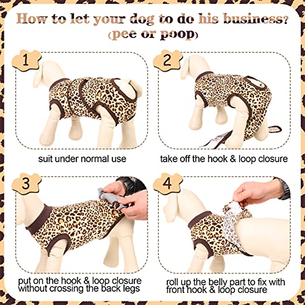 Kuoser Dog Surgery Recovery Suit, Recovery Suit for Female Male Dogs, Dog Onesie After Surgey Spay Neuter, Anti-Licking Pet Surgical Recovery Snugly Suit, Bodysuit for Abdominal Wounds Skin Disease