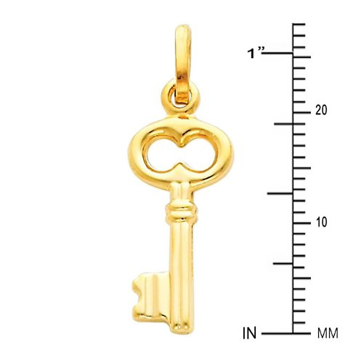GoldenMine Fine Jewelry Collection 14k Yellow Gold Key Charm Pendant