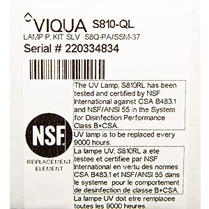 Viqua S810-QL Lamp and Sleeve Bundle S8Q-PA System