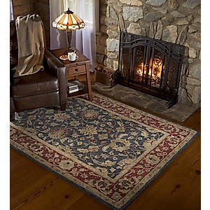 Plow & Hearth Metal Fireplace Screen Glass Floral Black | 44" W x 33" H | 2 - Door | Spark Guard Indoor Grate | Iron Fire Place Cover | Wood Burning Stove Decorative Accessories