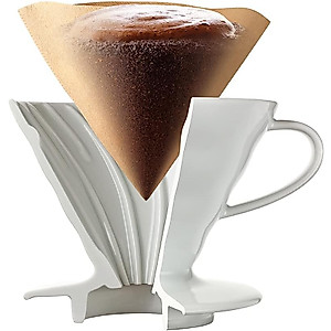 Hario V60 Paper Coffee Filters, Size 01, White, 100ct Boxed