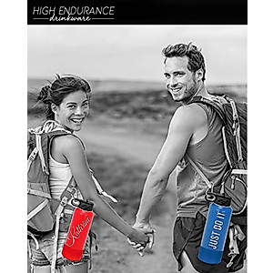 Polar Camel Personalized Water Bottles 32oz with Flip-Top Lid and Straw, Customized Vacuum Insulated Flask, Stainless Steel Sports Double Wall Thermos, Your Logo Name and Text Engraved in USA(Coral)