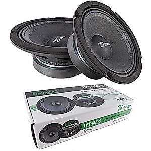 Timpano 6.5 Inch Midrange Speaker TPT-M6-8, 200 Watts Max Power, 70 Watts RMS, 8 Ohm Mid Range Loudspeaker, OEM Replacement Car Speaker (Pair)