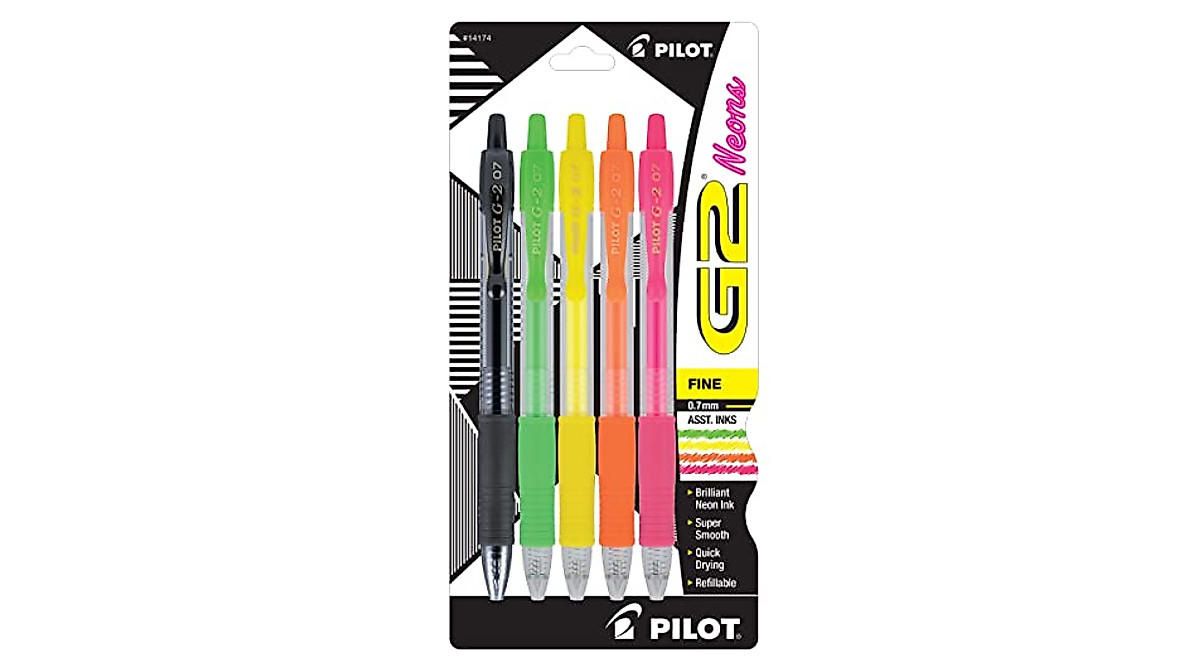 Pilot G2 Neon Gel Pens - Vibrant & Smooth Writing