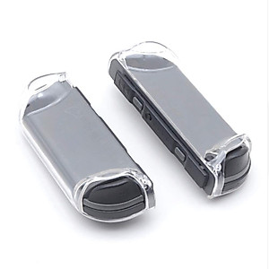 Anti-Scratch Detachable Transparent Crystal Protective Hard Case Cover Skin Shell with Thumbstick for Switch NS NX Joy-con Controller