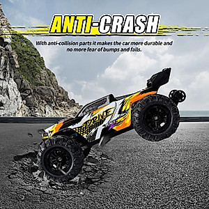 Mukola Brushless RC Cars for Adults Boys, Max 75 KPH Fast RC Truck, 4WD All Terrain Remote Control Car with 60 Min Runtime, 1:16 Offroad RC Monster Truck with Metal Parts & 3 Batteries