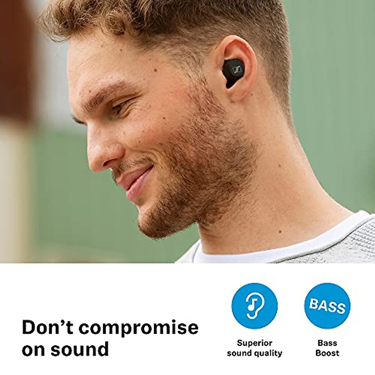 SENNHEISER CX Plus True Wireless Earbuds - Bluetooth In-Ear Headphones for Music and Calls with Active Noise Cancellation, Customizable Touch Controls, IPX4 and 24-hour Battery Life - Black