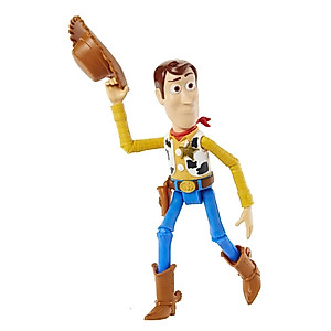 Mattel Disney Pixar Toy Story Action Figure, Posable Woody Collectible Toy in Signature Sheriiff Look with Removable Hat, 9.2-inch
