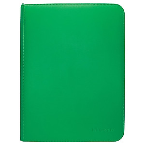 Ultra PRO - Vivid 9-Pocket Zippered PRO-Binder: (Green) - Protect Up to 360 Collectible Trading Cards, Sports Cards or Valuable Gaming Cards, Ultimate card Protection