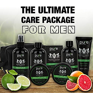 Bath Spa Gift Baskets for Men. Essential Oil Deluxe Mens Gift Set. Best Holiday Gift, Care Package for Men, Husband, Boyfriend & Dad. Mens Spa Kit makes best Relaxation Gifts for Men!
