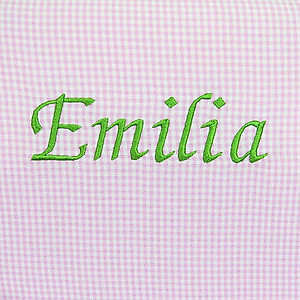 Mini Furniture Upholstered Personalized Kids Chair Checkers (Pink)