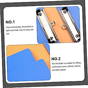 STOBOK 4pcs Folder Nursing Clip Board Small Clipboards Office Clipboard Restaurant Clipboard Menu Cover Board Writing Support Business Agent Writing Board Exam Paper Clips Letter Blue A4