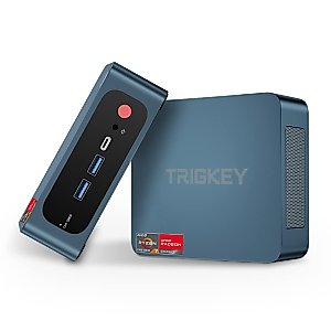 TRIGKEY AMD Ryzen 7 Mini PC 5800H(8 Cores, 16 Threads) 16GB DDR4 500GB M.2 NVME(Max 3000MB/S) SSD Gaming S5 Mini Computer WOS.Micro PC Wi-Fi 6/BT 5.2/DP+HDMI+Type-C Output/USB 3.2