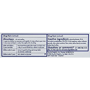 Arm and Hammer Advance Whitening Toothpaste .9 Oz Travel Size 4 Pk.