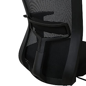 Home Ergonomic Office Chair Mesh Office Chair with Wheels，Office Desk Chair with Lumbar Support Armrest Executive Rolling Swivel Adjustable Height Mid Back Task Chair for Adults, Black