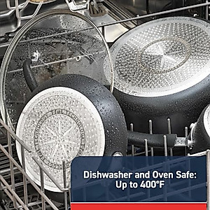 T-fal Experience Nonstick Fry Pan 12.5 Inch Induction Oven Safe 400F Cookware, Pots and Pans, Dishwasher Safe Black