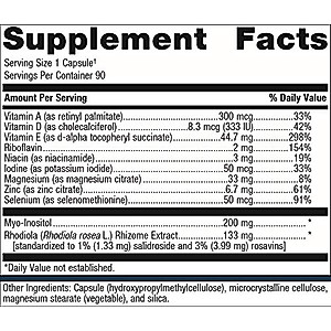 Metagenics Thyrosol - Vitamin and Mineral Supplement to Support Healthy Thyroid Function and Stress Related Fatigue - 90 Capsules
