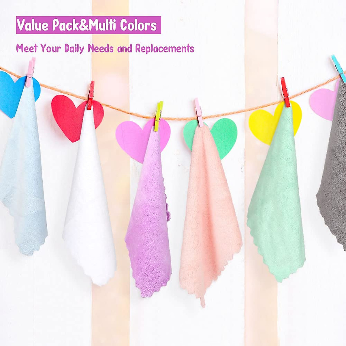 Orighty Baby Washcloths 24-Pack(7''x9''), Microfiber Coral Fleece Baby Towels, Super Soft and Absorbent Wash Cloths for Newborns, Infants and Toddlers, Gentle on Delicate Skin for Face Hands and Body