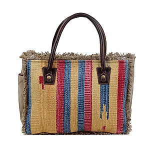 Myra Bag Nature'S Delight Small Bag Upcycled Cotton & Leather S-3075