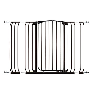 Dreambaby Chelsea Extra-Tall Auto-Close Security Baby Safety Gate-Black-with Extensions, Black, 28-42.5"