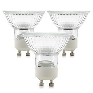 ETOPLIGHTING |3-Pack|35 Watt GU10 Halogen Light Bulbs with Clear UV Glass Cover 120 Volts 2,000 Life Hours, APL1583