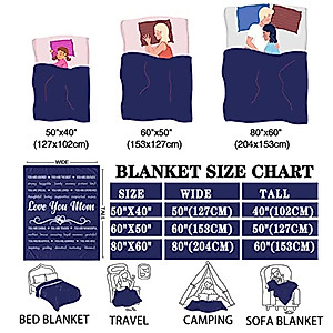 Abaysto to My Mom Blanket, from Son, Daughter, Soft & Cozy Flannel Throw Blanket for Mom, Best Presents for Mom Birthday, 50" x 60"
