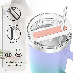 2 Pcs White Skinny Tumbler Lid Replacement, 40 OZ Tumbler Lid Compatible for Stanley, Spill Proof Splash Resistant Tumbler Covers Fit for Stanley Tumbler and More Coffee Mugs