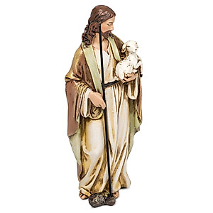 Roman Joseph's Studio Inc., Renaissance Collection, Holy Statue Figurine, 6.25" H GOOD SHEPHERD FIGURE, Religious Figure, Religious Décor, (2.38 x 1.75 x 6.25 Inches)