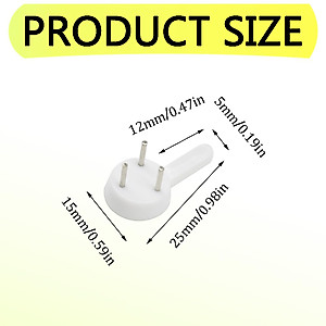 Hocansen 100 PCS Picture Hanging Hooks Plastic Invisible Nail Hangers Concrete Wall Hooks Hardwall Picture Hangers Picture Hook for Photo Frame Decorations (XK-SL/25x15x5mm)