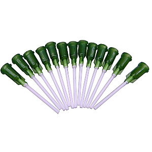 Syringe Dispensing Needles With Luer Lock 14 Ga x 1 Inch Length, PP Heat-Resistant Plastic Blunt Tip, Screw Interface ,Pack of 100