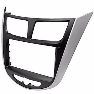 Mhakrl Car Center Stereo Audio Radio DVD GPS Plate Panel Frame Fascias Replacement Fit For Hyundai i-25 Accent Solaris Verna 2010+, for DODGE Attitude 2011+ 2 Din Dash Trim Kit