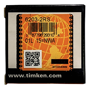 2PACK TIMKEN 6203-2RS Deep Groove Ball Bearing 17x40x12mm